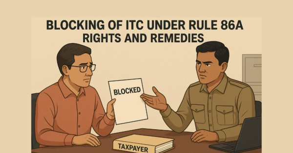 Rule 86A GST में ITC Block – करदाताओं के अधिकार और समाधान